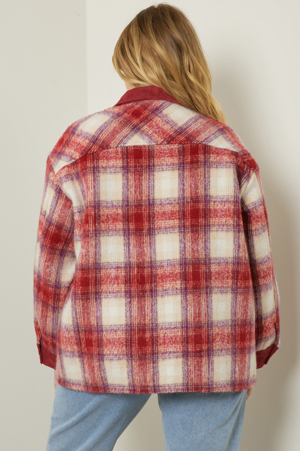 Red Plaid Shacket Curvy – True Grace Co.